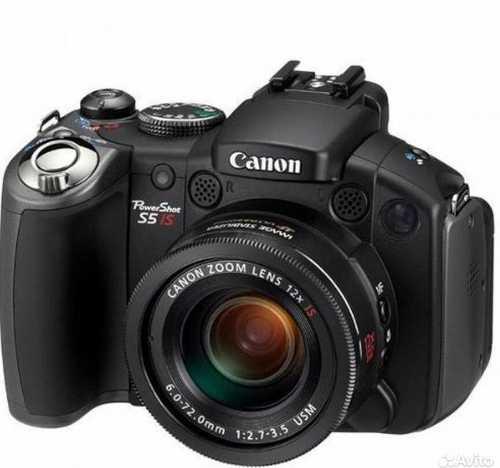 Canon S 5 IS(36-432mm f2.7-3.5) +8гб+Сумка+4 батар