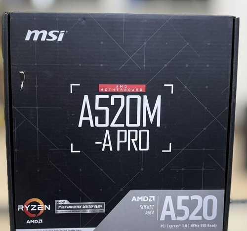 Материнская плата MSI A520M-A PRO (AM4) новая