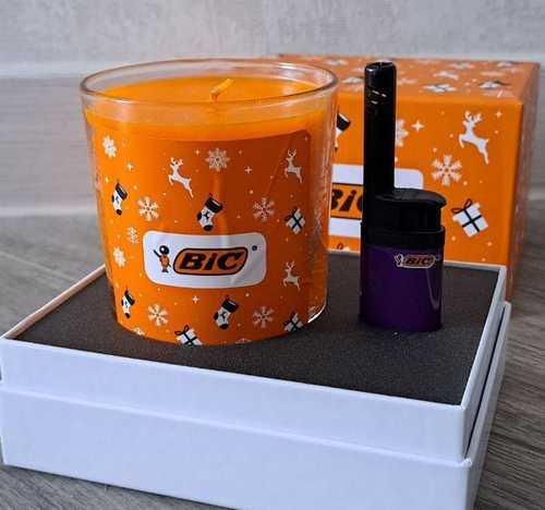 Новый подарочный набор Bic свеча зажигалка