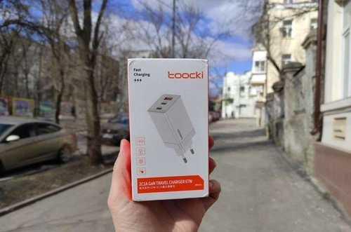 Сзу toocki 67W 2 Type-C + 1 USB (White) новое