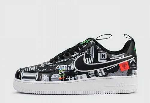 Кроссовки Nike Air Force 1 Low Black Pictures virt