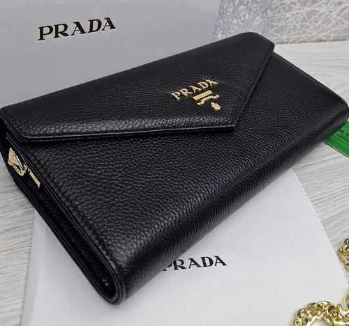 Сумка клатч Prada кожа 25 см