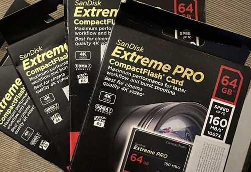 Карта памяти CF Sandisk Extreme Pro 64Gb