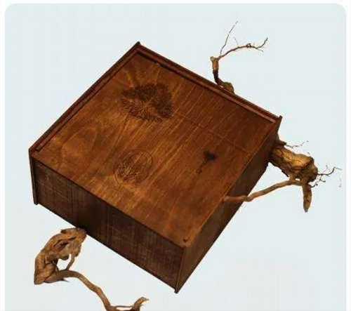 Деревянная коробка с выдвижной крышкой