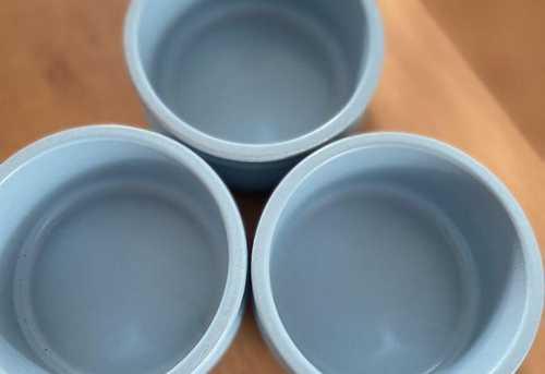 Крынки глина голубая эмаль Коломенское чашки