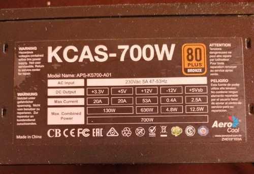 Блок питания для пк AeroCool kcas 700w Bronze +
