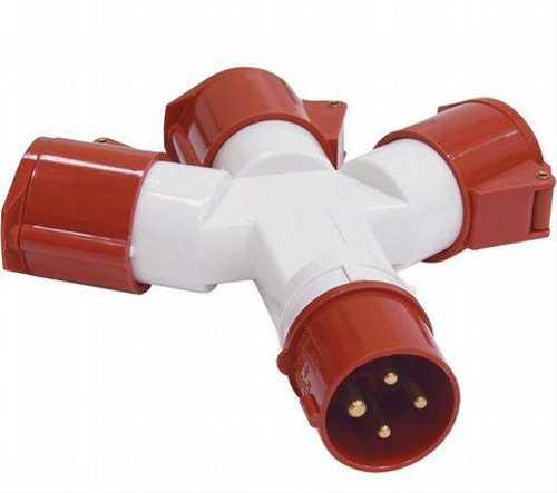 Адаптер трёхлучевой iEK TS1013-214 3P + PE с зазем