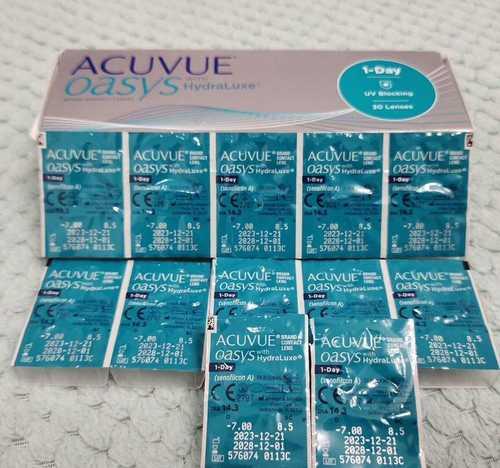 Линзы контактные acuvue oasys 1 day -7,0