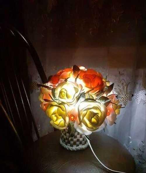 Букет розы ночник- светильник