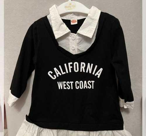 Платье для девочки черное west coast 80