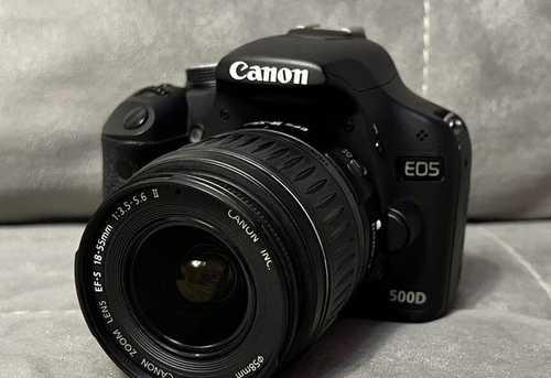 Canon 500D + объектив 18-55 в идеальном состоянии