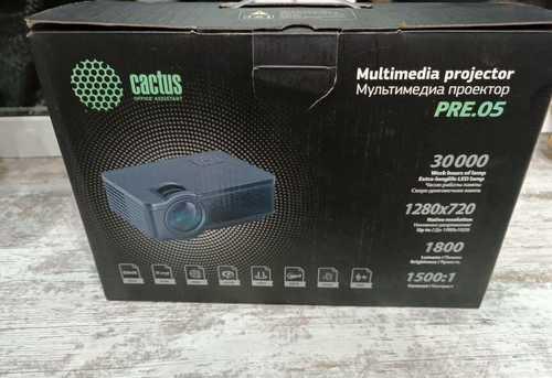 Проектор cactus pre. 05 + экран 190х180