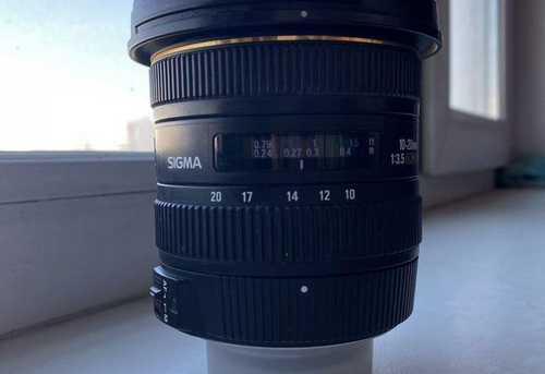 Объектив Sigma 10-20mm 1:3.5 DC HSM EX для Nikon