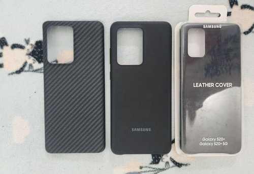 Кожаный оригинальный чехол Samsung s20 plus