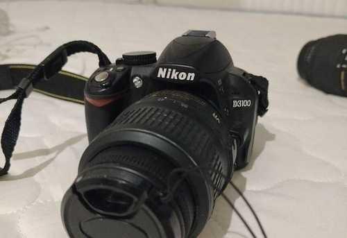 Nikon 3100 18-55, подарок доп объектив,аксессуары