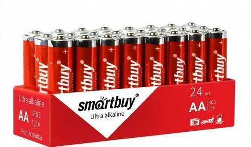 Батарейка AA SmartBuy LR06-24P, 1.5В, (4/24/480)