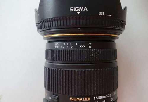 Объектив Sigma 17-50mm F2.8 EX DC OS для Nikon
