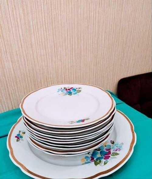 Набор больших тарелок Дулево из эпохи СССР