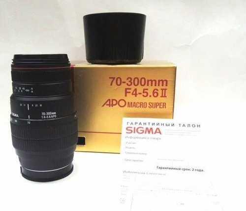 Объектив Sigma на Sony 70-300 F4-5.6 II macro