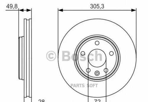 Bosch 0986479R93 0 986 479 R93 диск тормозной пере