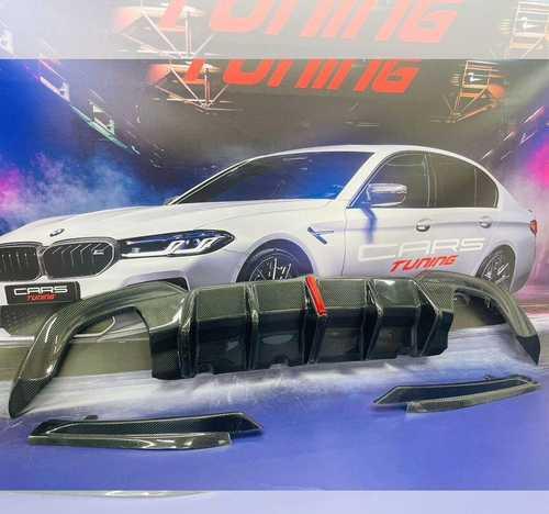 Диффузор BMW G20 со стоп сигналом карбон