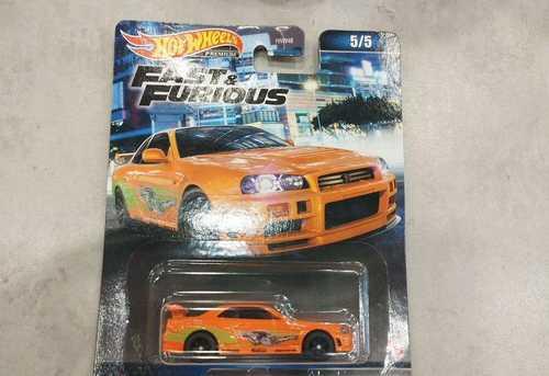 Hot wheels premium fast furious nissan r34