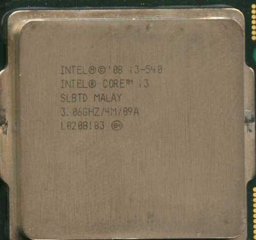 Процессор Intel Core i3-540 3.06 Ghz (Socket 1156