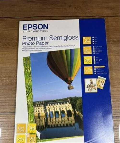 Фотобумага epson premium semigloss