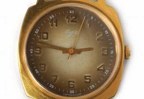 Винтажные часы Луч 2209 СССР позолота Au10 тонкий