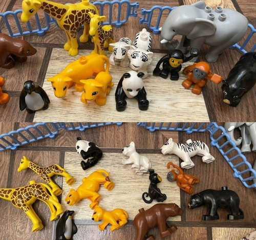 Lego duplo лего дупло zoo животные, машина