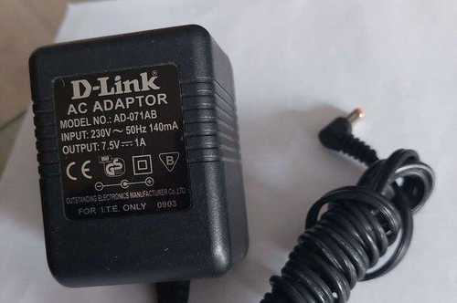 Блок питания D-Link AD-071AB 7.5V