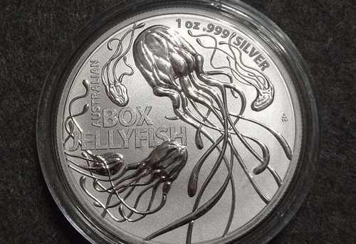 Монета Австралия 2023 Коробчатая медуза Серебро