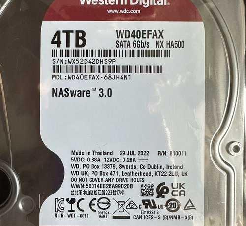 Жесткий диск Western Digital WD Red 4 тб WD40efax