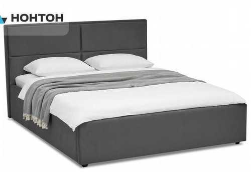 Кровать Элара 1.6 м велюр серый