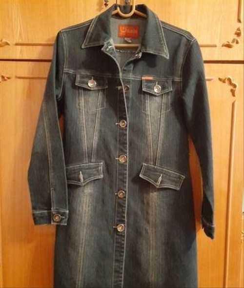 Куртка джинсовая женская удлинённая и френч