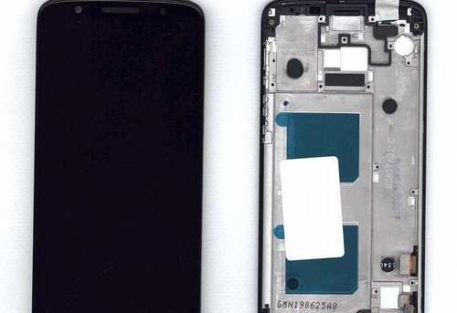 Дисплейный модуль Motorola Moto G6 черный+рамка