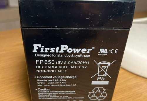 Аккумулятор FP650, 6V 5.0Ah/20Hr