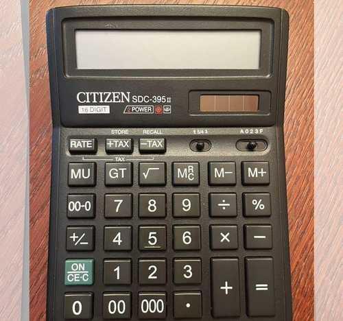 Калькулятор citizen SDC-395, 16 digit без батареи