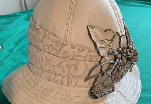 Шляпа женская кожаная 56-58 разм