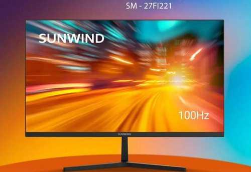 Новый 100гц монитор, 27" IPS, Sunwind,гарантия,чек