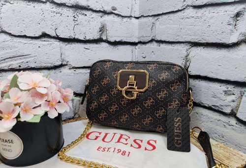 Сумка Женская Guess Noelle коричневая СПБ