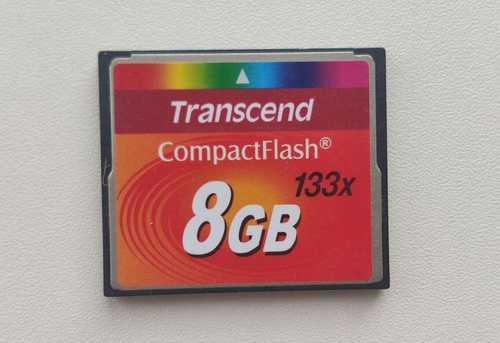 Карта памяти compact flash Transcend 8gb 133x