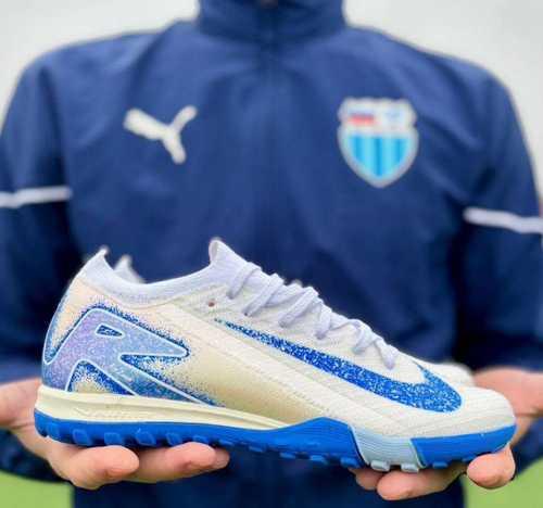 Детские сороконожки Nike Mercurial Vapor 16 Light White&Blue