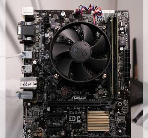 Комплект Intel Core pentium G4400  Asus H110M-K  