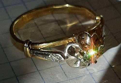 Золотое кольцо 750 бриллиант СССР