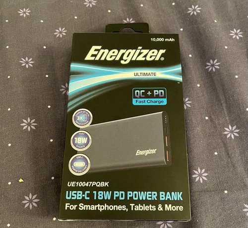 Внешний аккумулятор energizer 10000 mAh