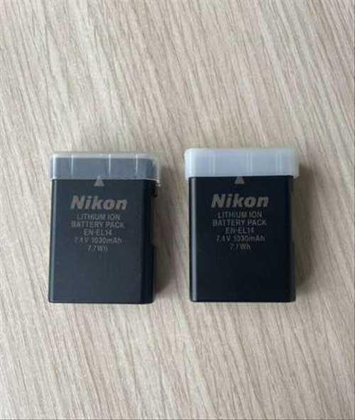 Аккумуляторы Nikon EN-EL 14 / 2шт
