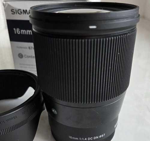 Sigma 16mm f 1 4 sony e