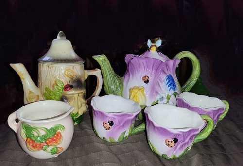 Сервиз чайный керамика цветы/грибы/ ягодки