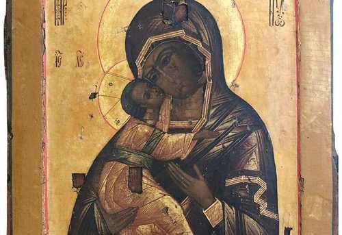 Икона Владимирская Пресвятая Богородица 31х26 см X